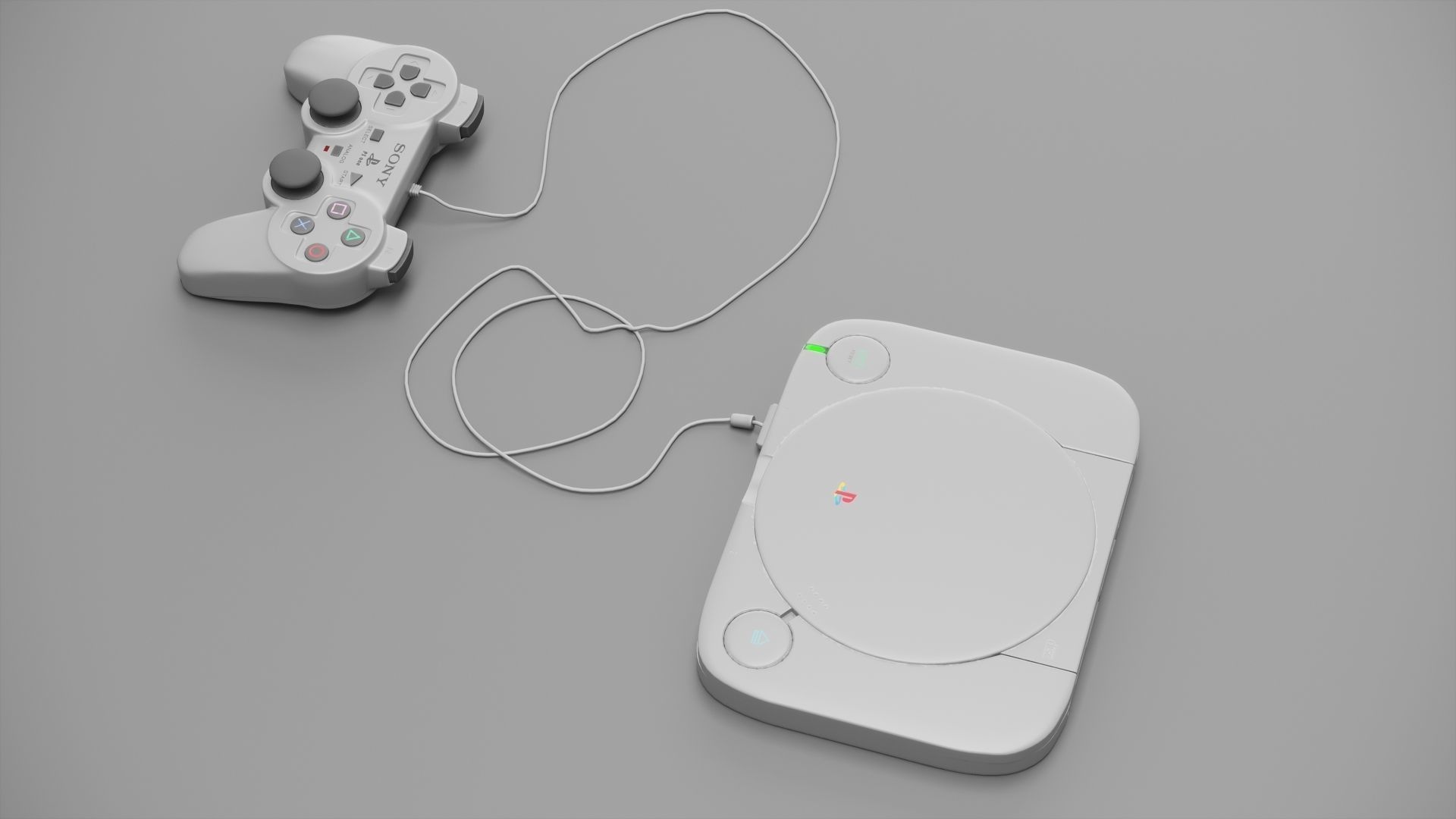 Playstation 1 slim 3D model | CGTrader