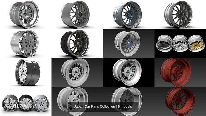 Japan Car Rims Collection | CGTrader