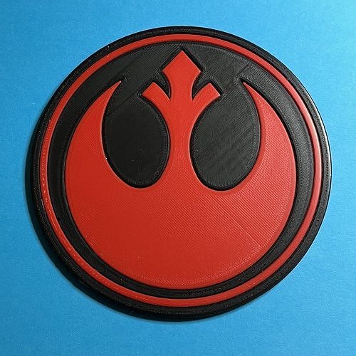 Emblem of the Rebel Alliance Coaster free 3D model 3D printable | CGTrader