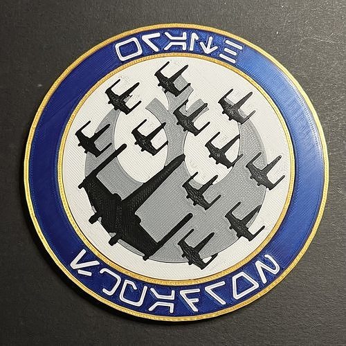 Wraith Squadron Unit Patch Coaster 3D model 3D printable | CGTrader