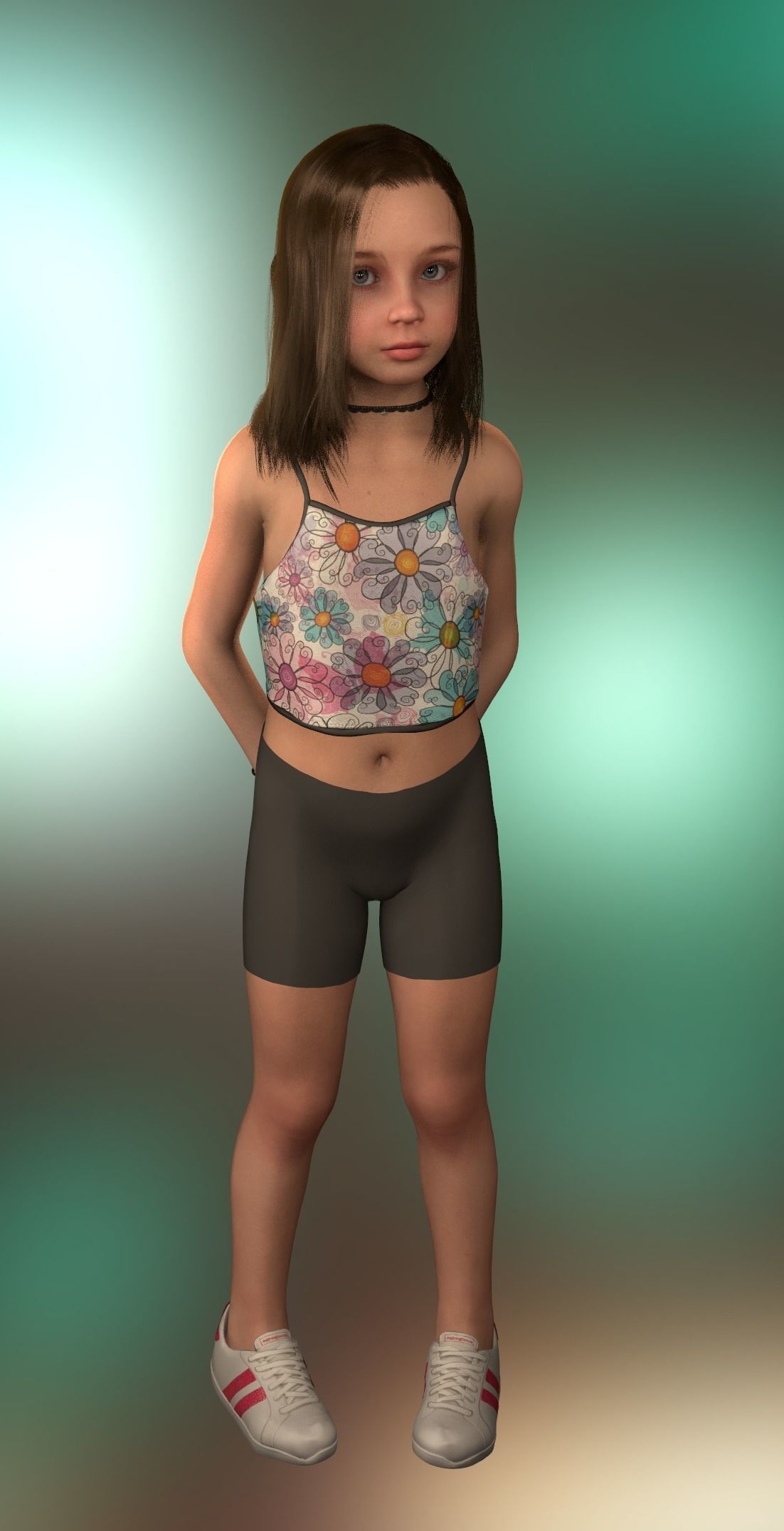 3D model Winnie young girl child model 3D model VR / AR / low-poly ...