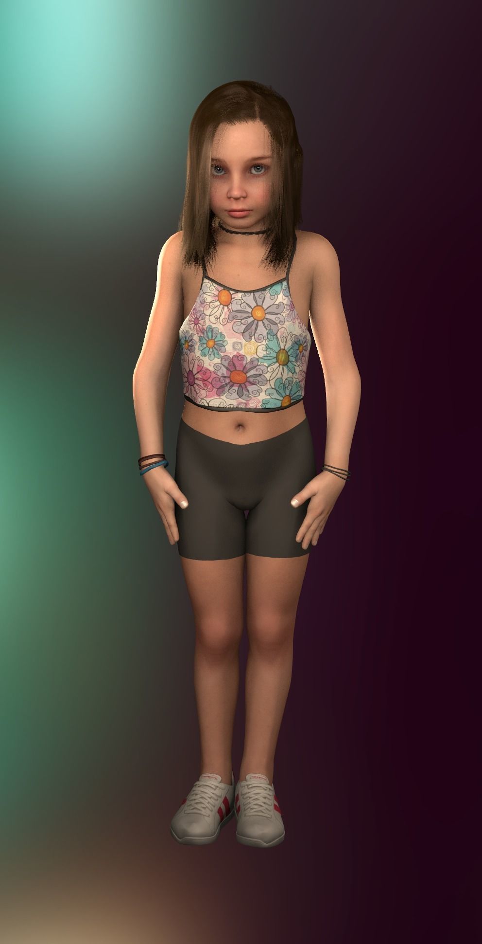 3D model Winnie young girl child model 3D model VR / AR / low-poly ...