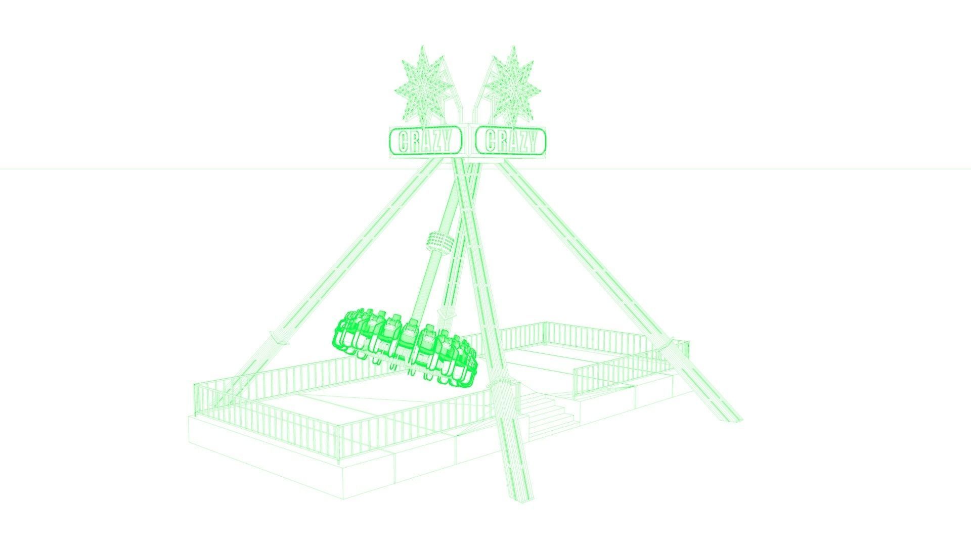 3D Funfair Crazy Vertical Rider model 3D model | CGTrader