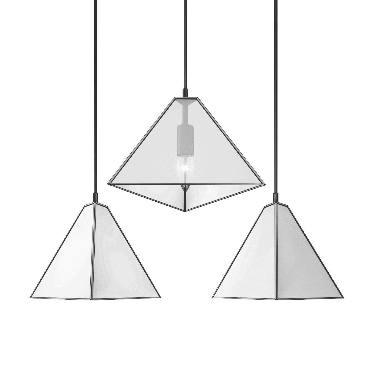 Pyramid glass pendant 3D model | CGTrader