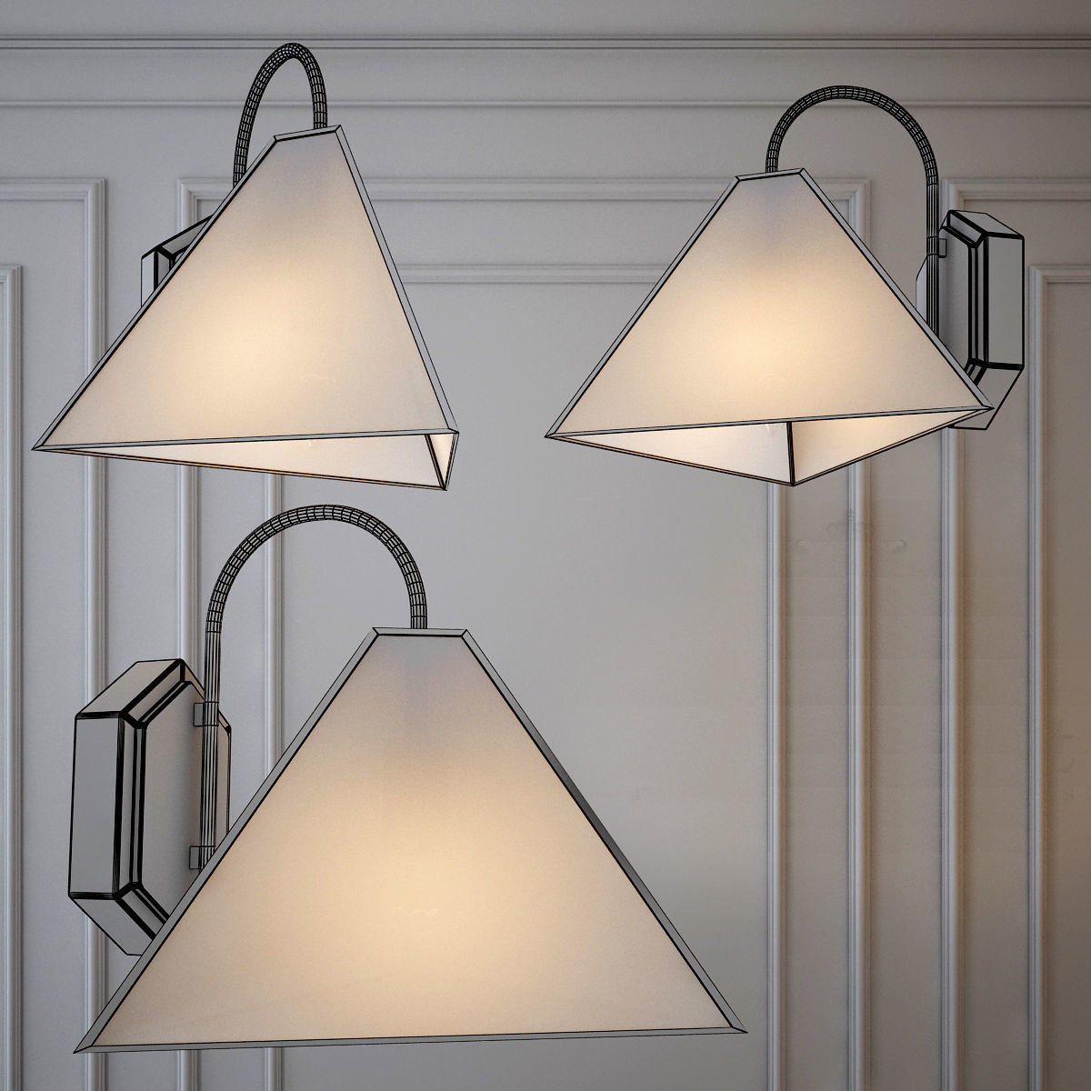 Bra pyramid glass bra milk 3D model | CGTrader