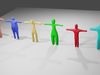 6 Rigged Low-Poly Character Mesh free VR / AR / low-poly 3D model ...