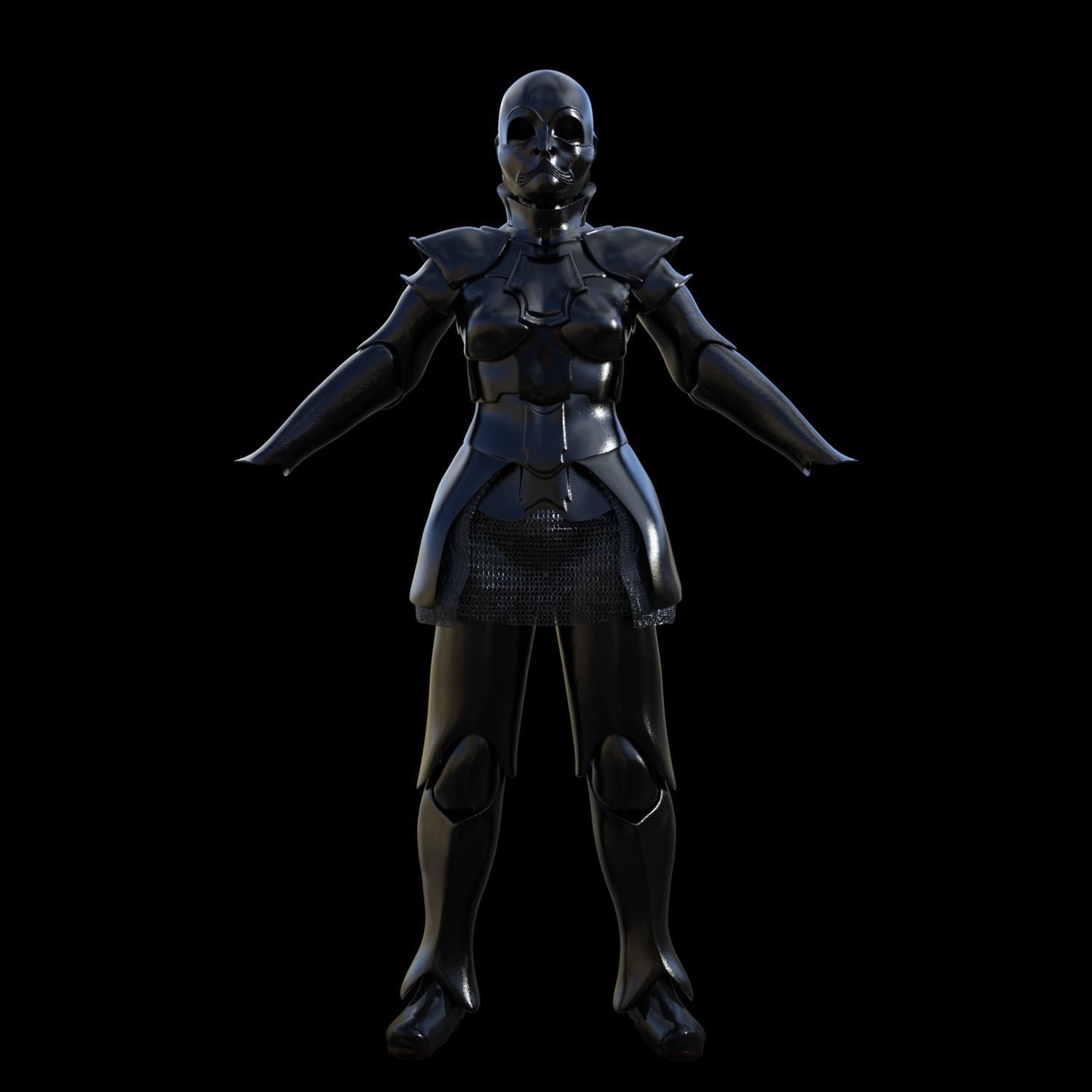 One of my basic female armour sets 3D model | CGTrader