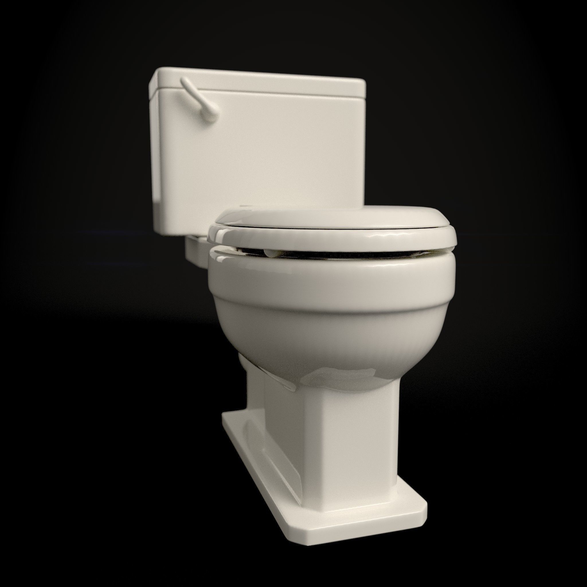 Toilet classic WC printer model 3D model | CGTrader