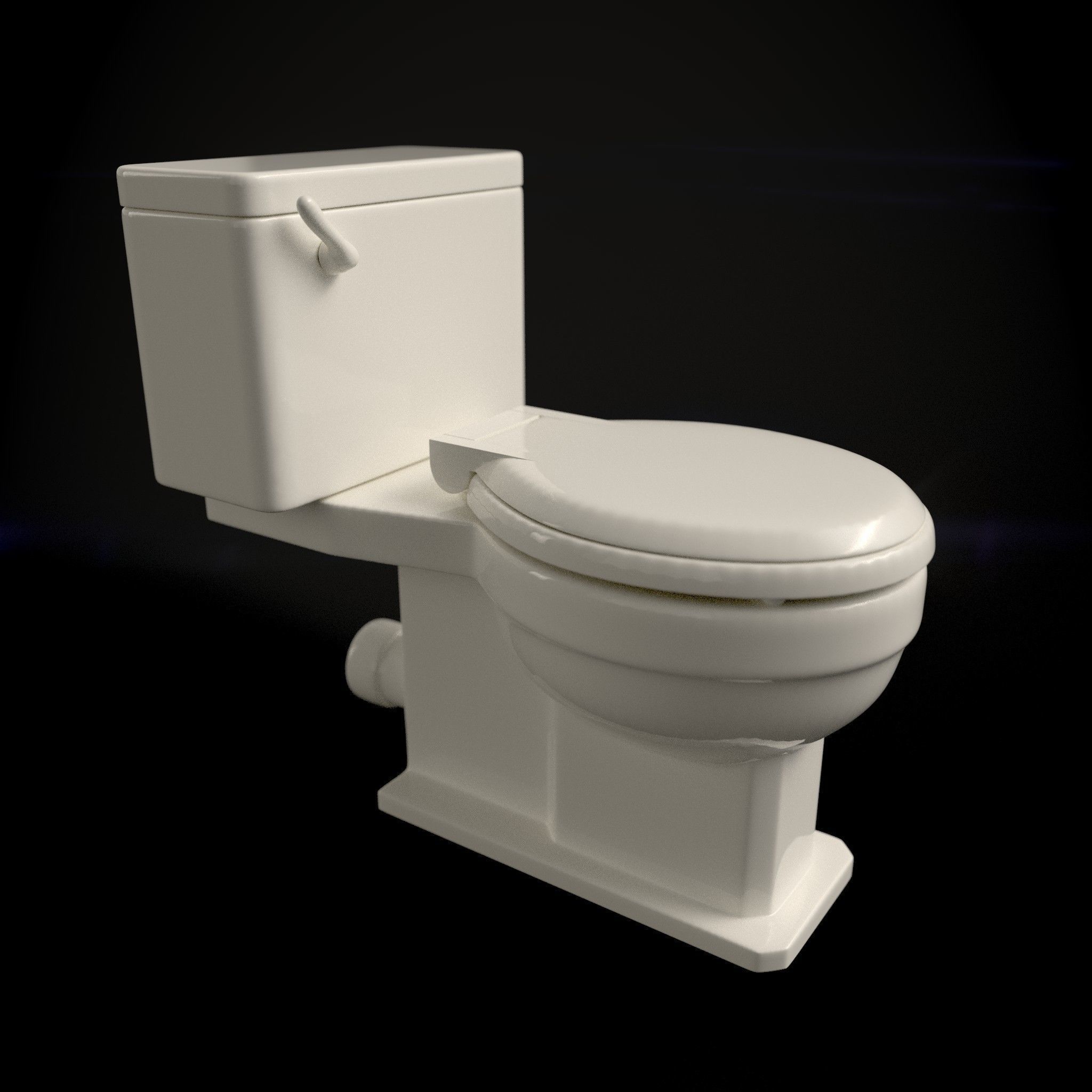 Toilet classic WC printer model 3D model | CGTrader