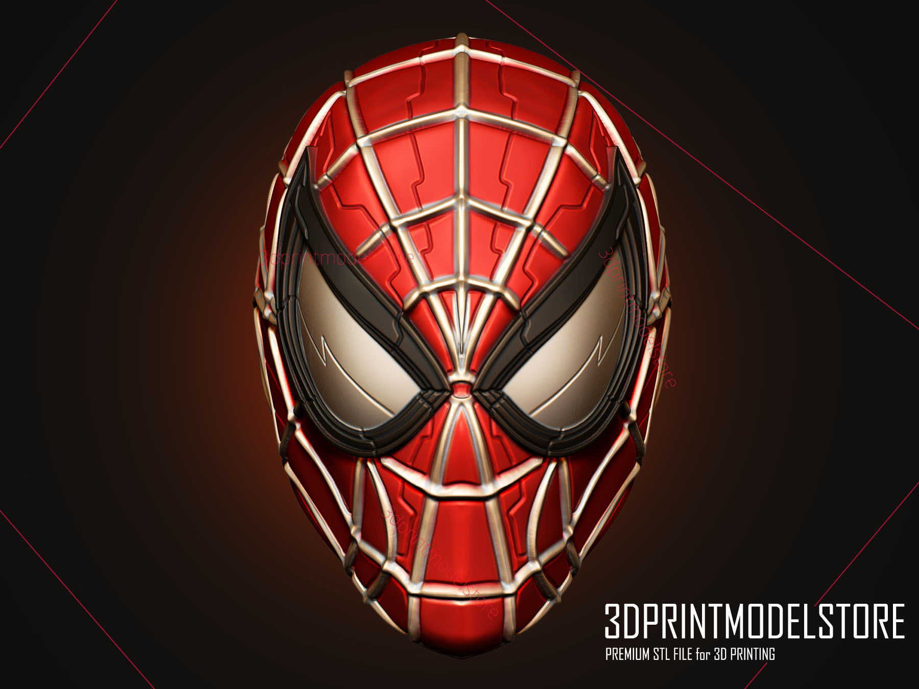 Spiderman Mask - Marvel Cosplay Helmet 3D model 3D printable | CGTrader