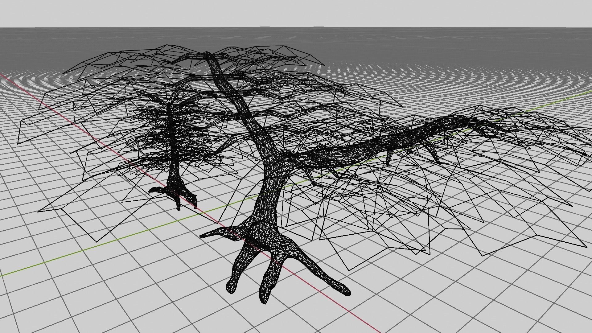 3D model One Oak Tree and One Willow Tree VR / AR / low-poly | CGTrader