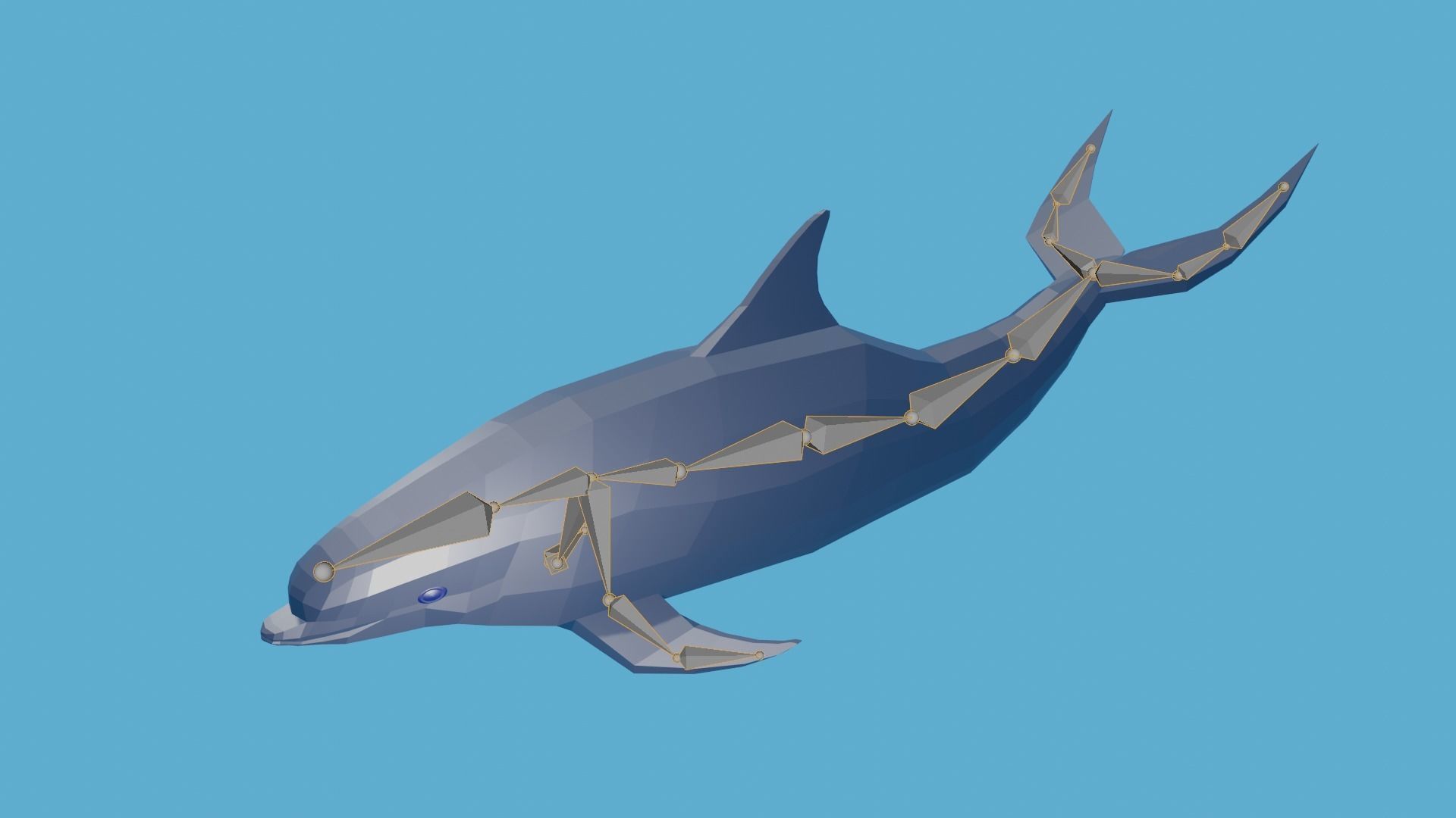 3D model Animated low-poly dolphin for you VR / AR / low-poly | CGTrader