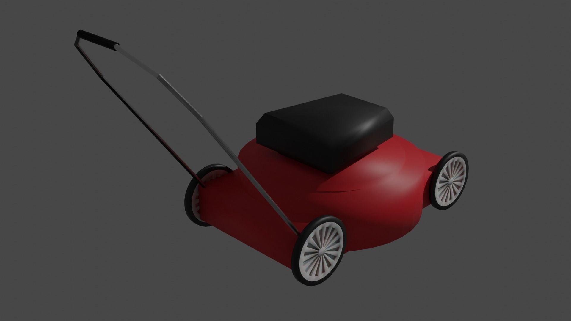 Simple Push Lawn Mower Model 3D model | CGTrader