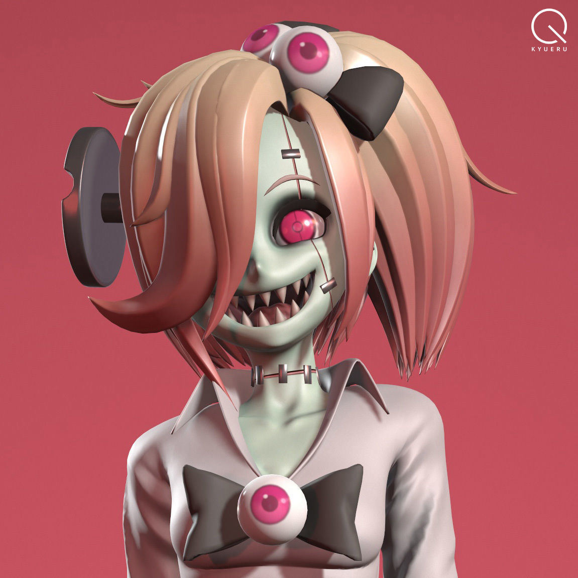 Zombie Girl 3D model 3D printable | CGTrader