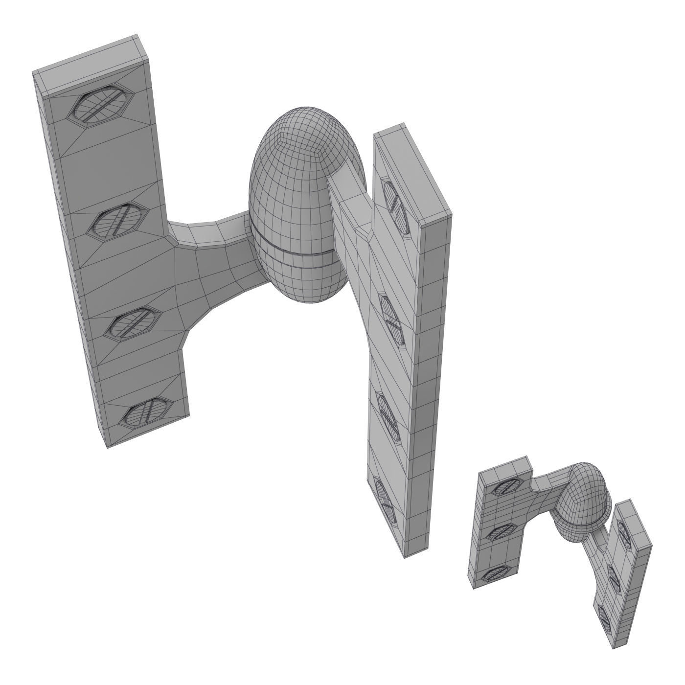 3D model Nanz door hinges VR / AR / low-poly | CGTrader