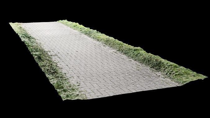 3D model Low-Poly Scanned Sidewalk 02 VR / AR / low-poly | CGTrader