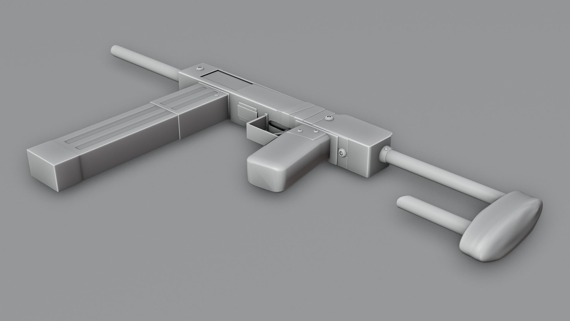 low poly handmade gun with textures 3D model | CGTrader