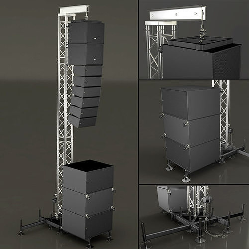 Sound towers 3D model | CGTrader