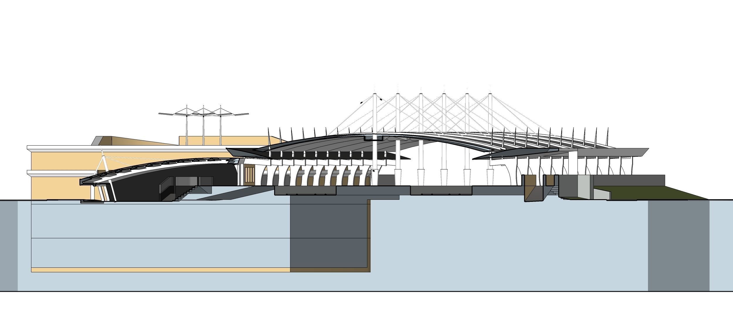 Sketchup Terminal A1 Project SKP DWG PIC 3D model | CGTrader