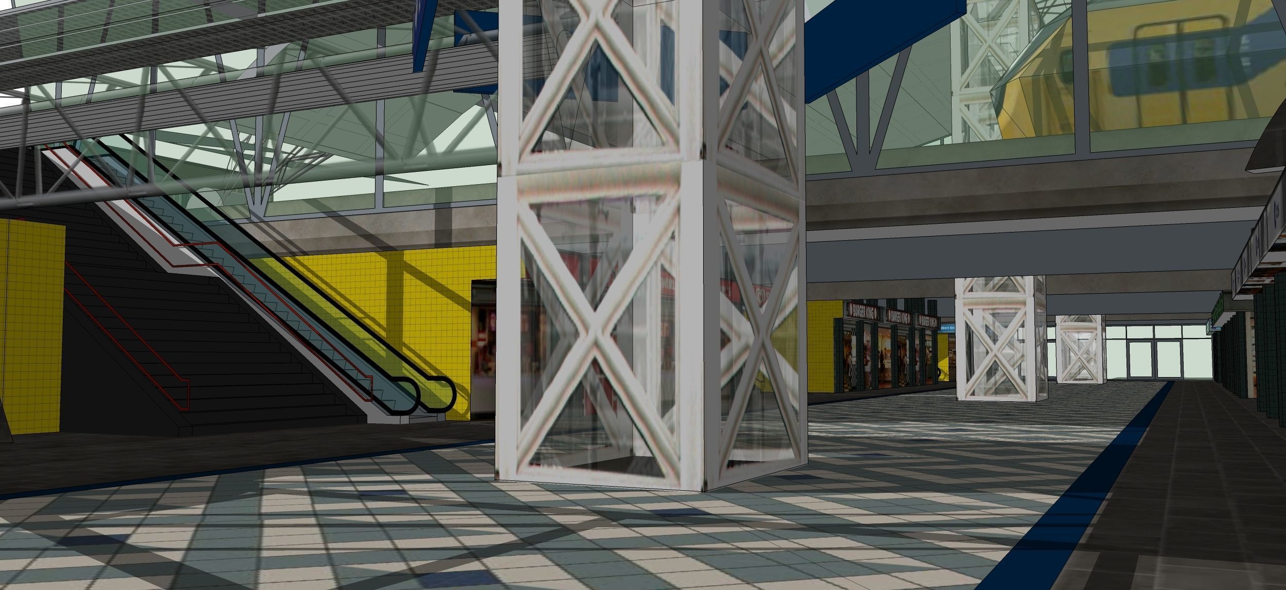 Sketchup Terminal A4 Project SKP DWG PIC 3D model | CGTrader