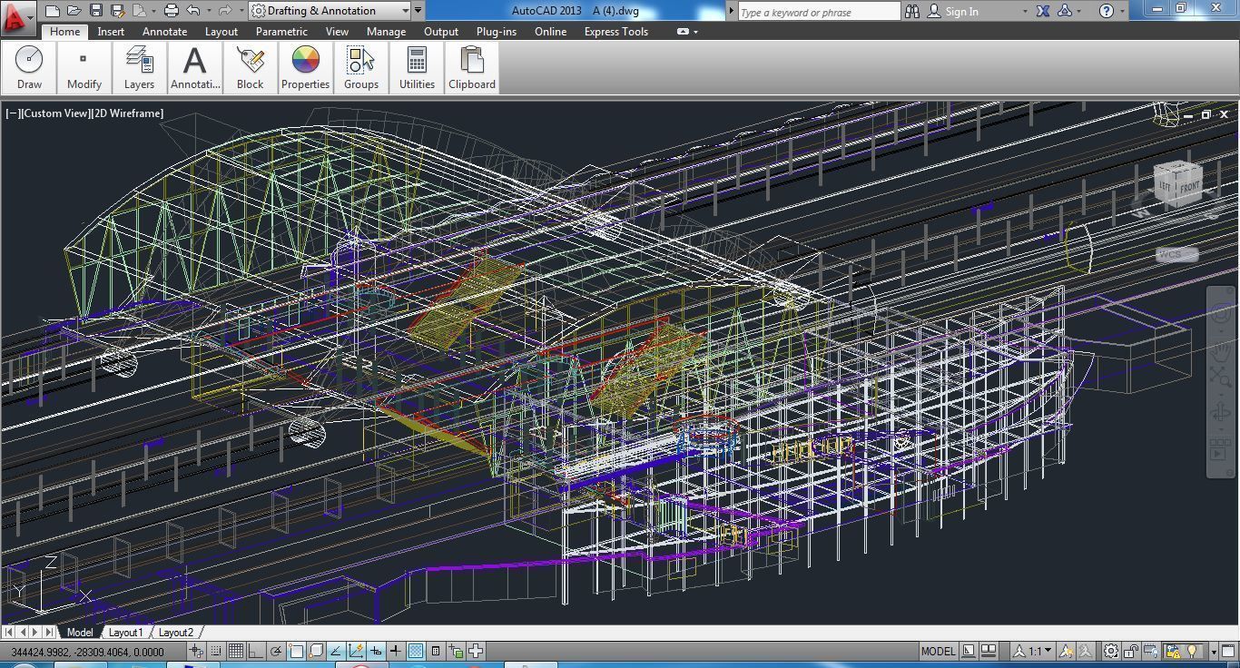 Sketchup Terminal A4 Project SKP DWG PIC 3D model | CGTrader