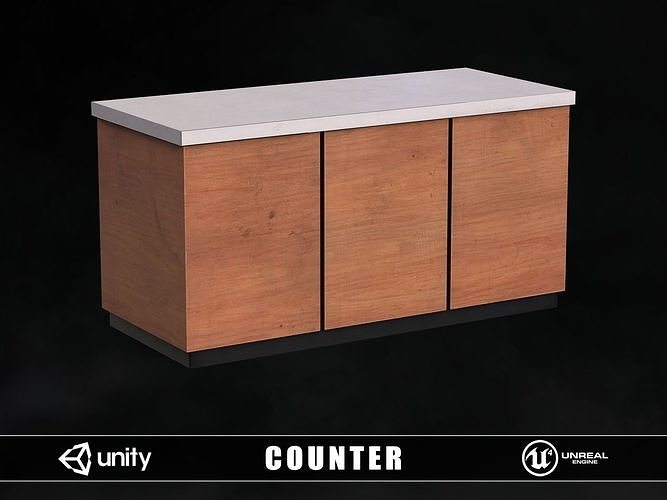 3D model Counter VR / AR / low-poly | CGTrader