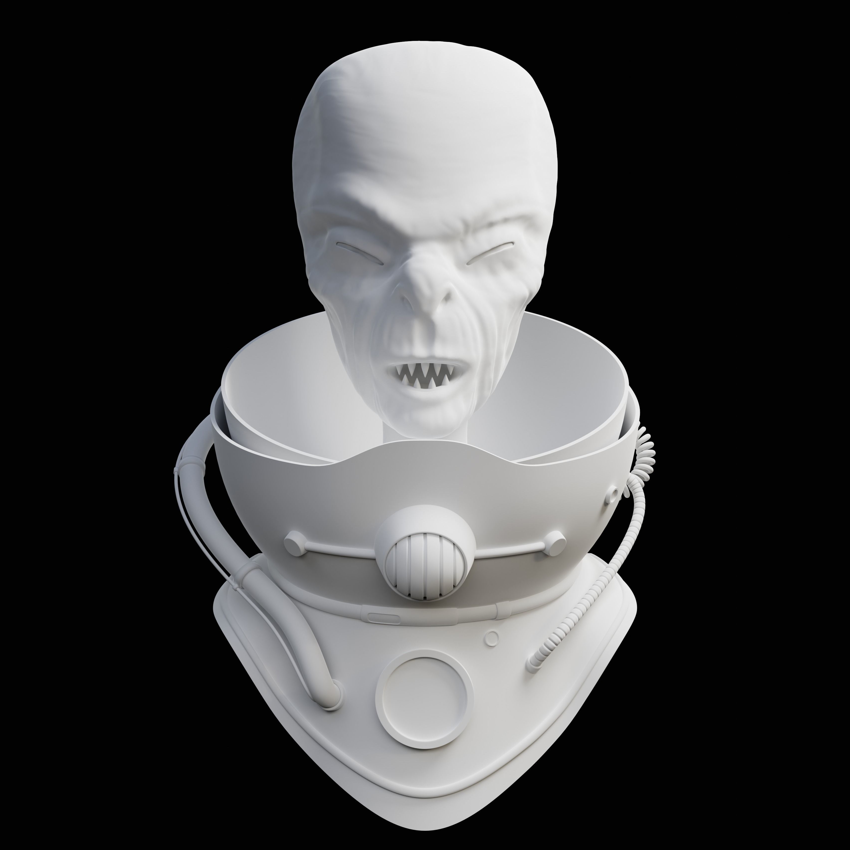 3D Alien model head with helmet free 3D model | CGTrader