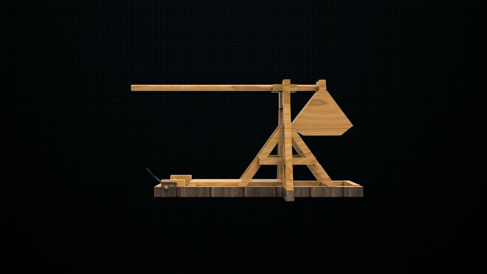 Trebuchet launcher 3D model 3D printable | CGTrader