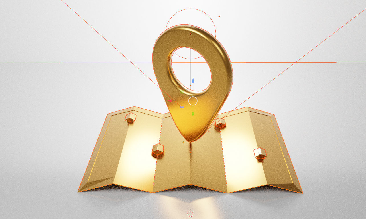 Map pin GPS 3D model 3D model | CGTrader