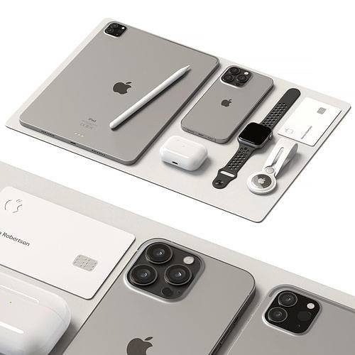 Apple Set ipad and its accessories 3D model | CGTrader