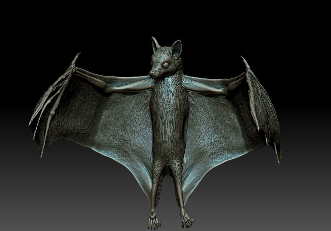 Bat flying fox 3D model 3D printable | CGTrader