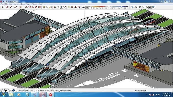 Sketchup Terminal A9 Project SKP DWG PIC 3D model | CGTrader