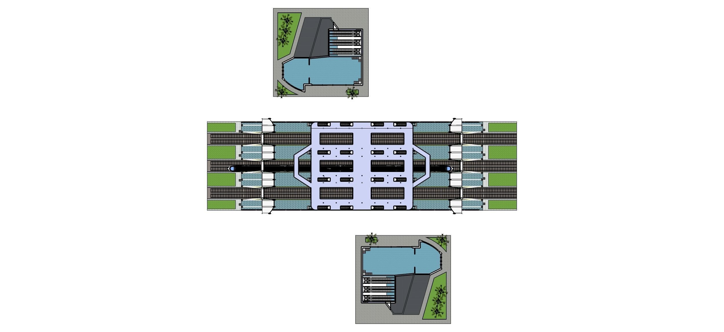 Sketchup Terminal A9 Project SKP DWG PIC 3D model | CGTrader