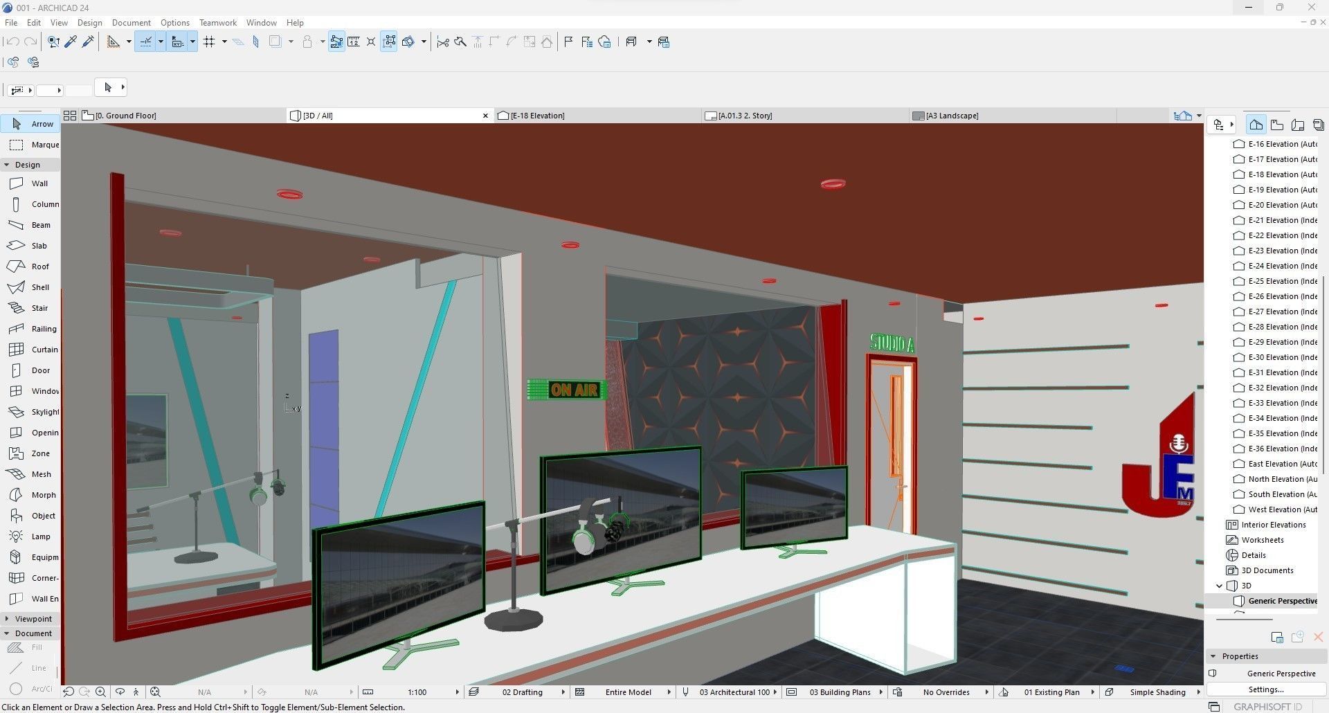 Tv Studio Interior Design 3D model | CGTrader