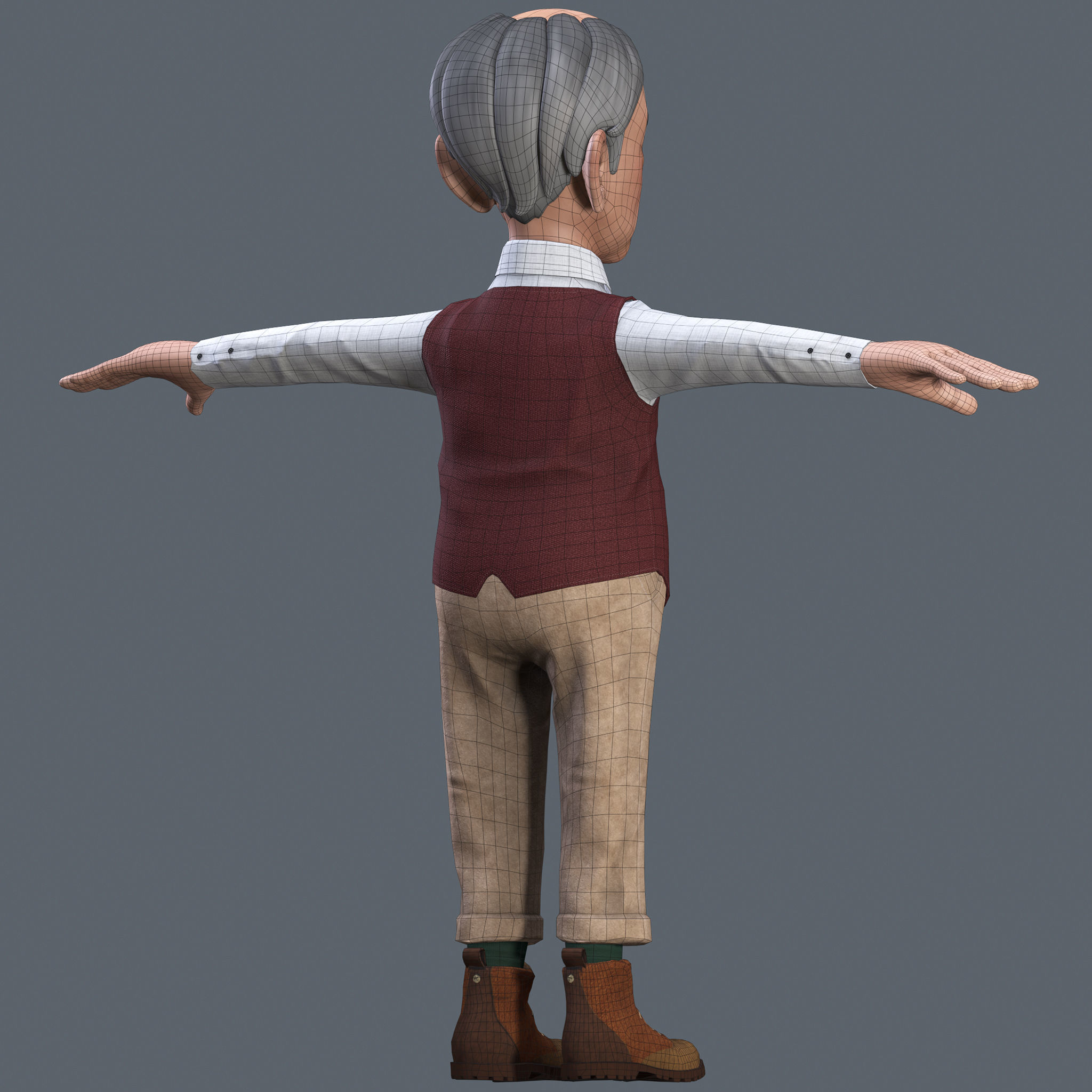 3D model Cartoon Old man GrandPa NoRig VR / AR / low-poly | CGTrader