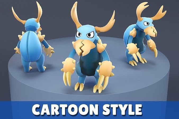 3D model Cartoon Characters - Big Pincerdeer Warrior VR / AR / low-poly ...