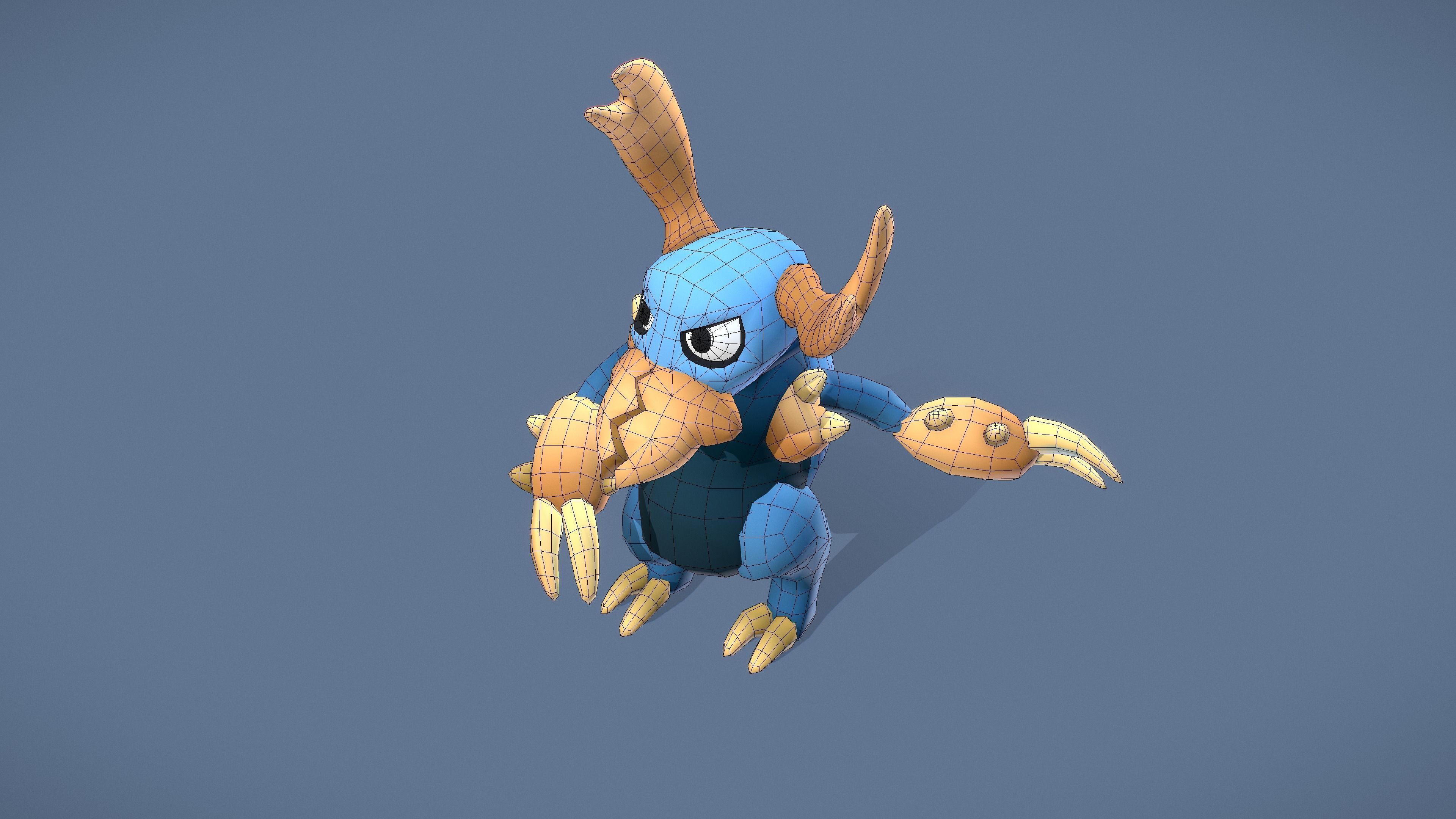 3D model Cartoon Characters - Big Pincerdeer Warrior VR / AR / low-poly ...