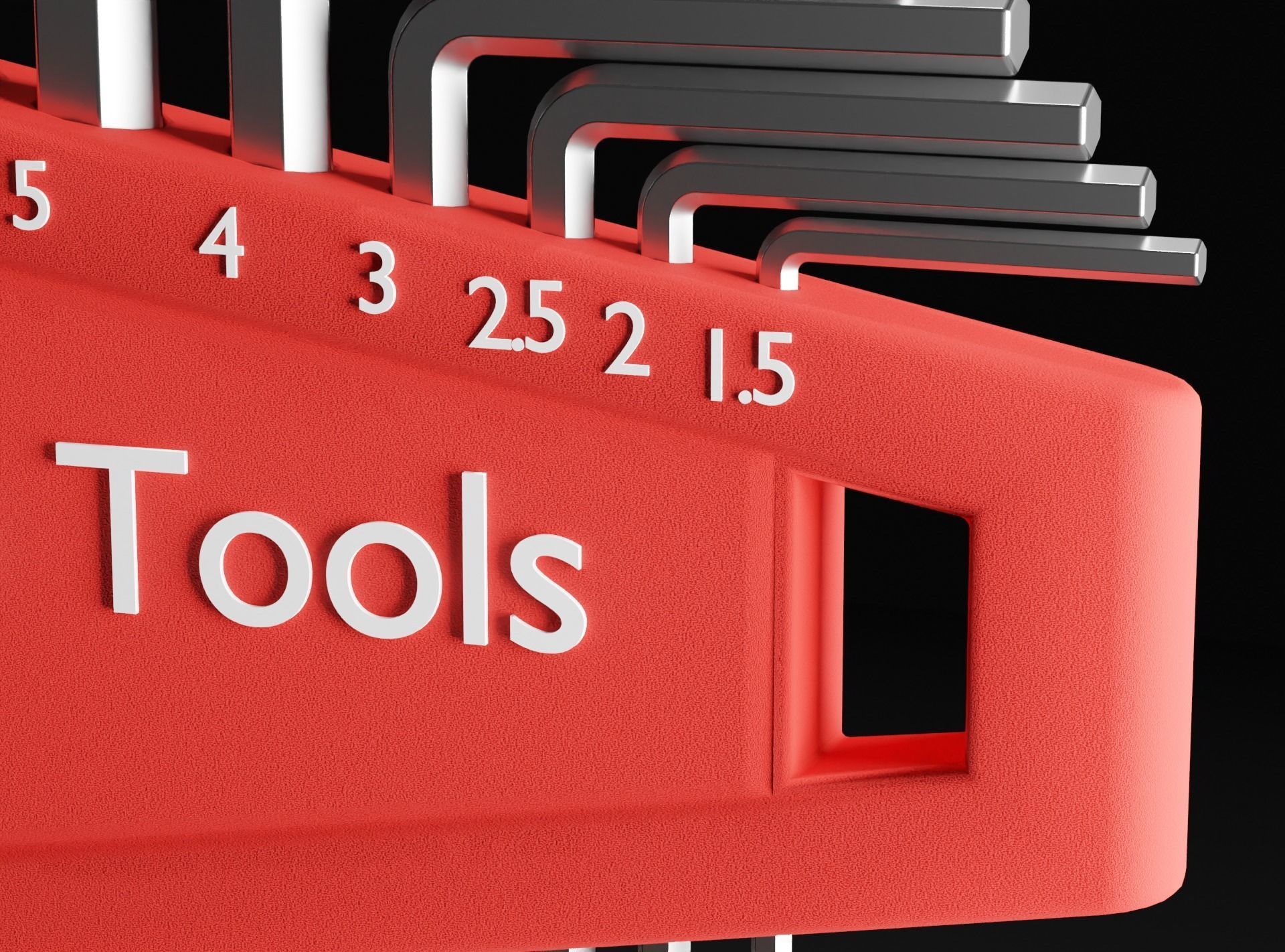 Allen key set - Short rounded 3D model | CGTrader