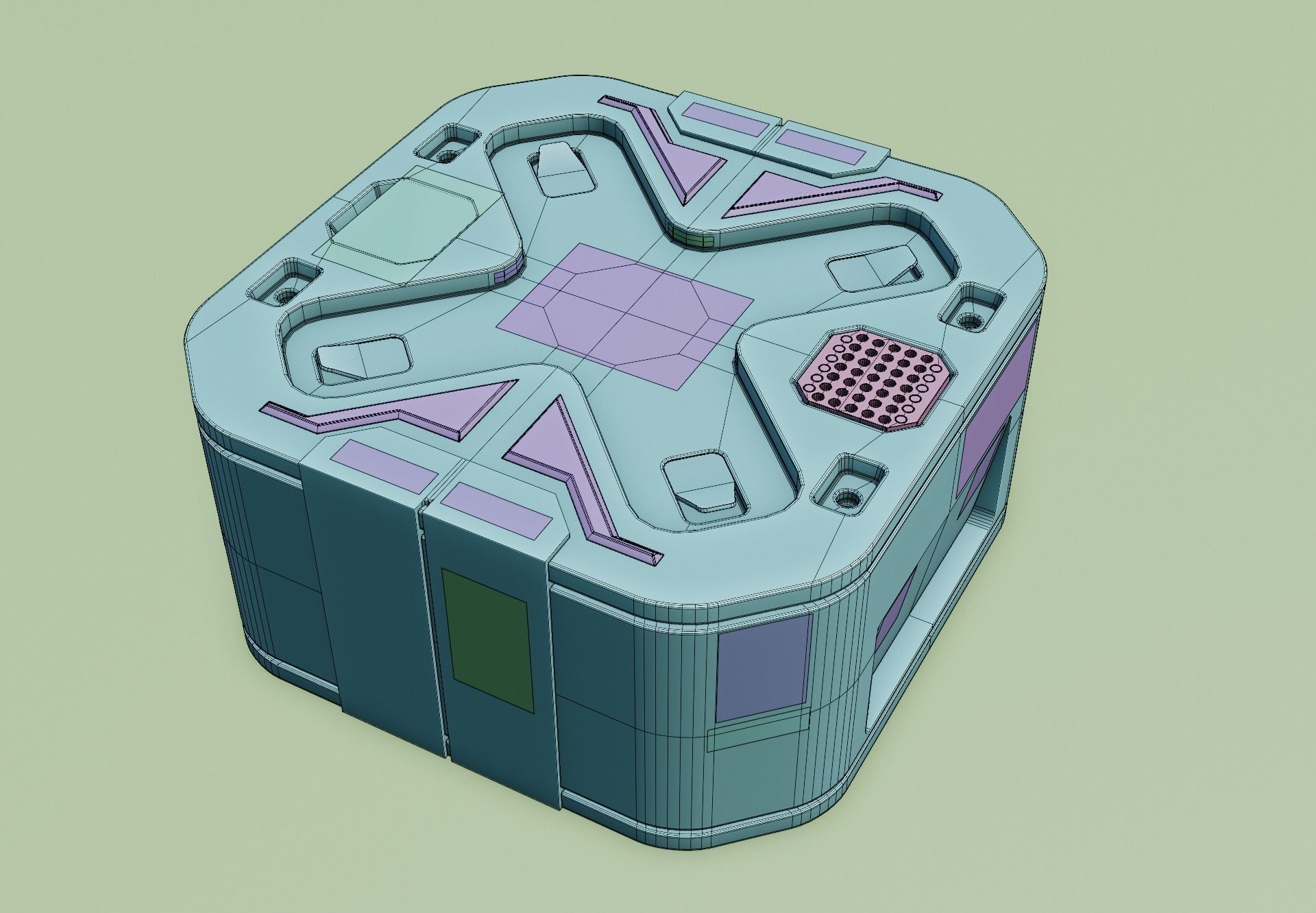 3D model A sci-fi box model made in a blender VR / AR / low-poly | CGTrader