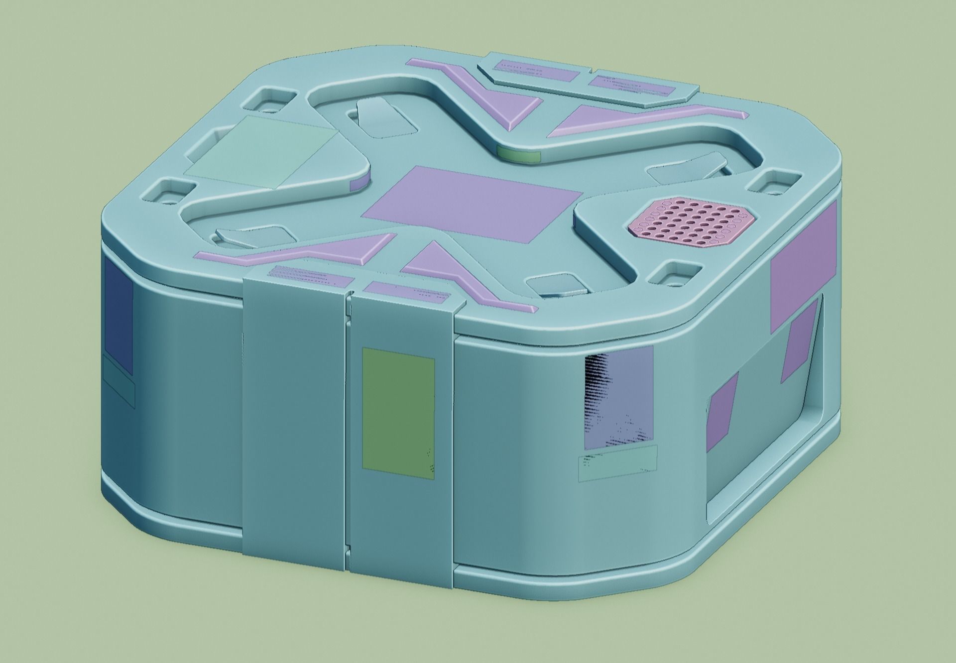 3D model A sci-fi box model made in a blender VR / AR / low-poly | CGTrader