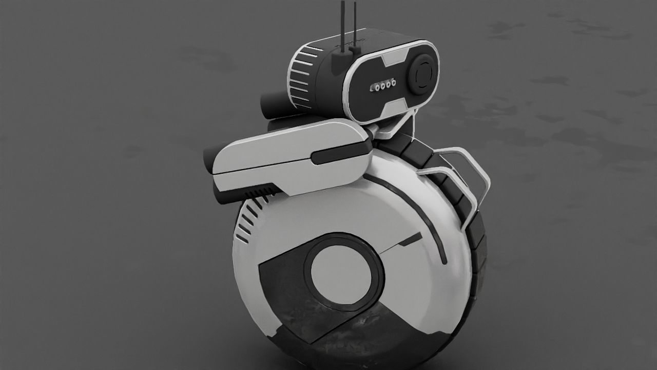 Wheel Droid rigged character 3D model rigged | CGTrader