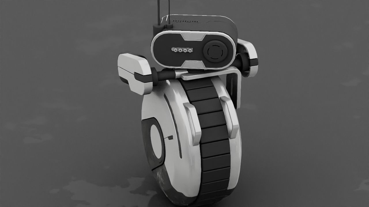 Wheel Droid rigged character 3D model rigged | CGTrader