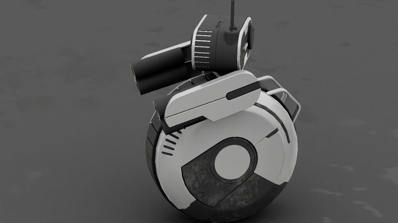 Wheel Droid rigged character 3D model rigged | CGTrader