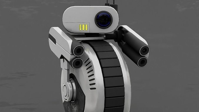 Wheel Droid rigged character 3D model rigged | CGTrader