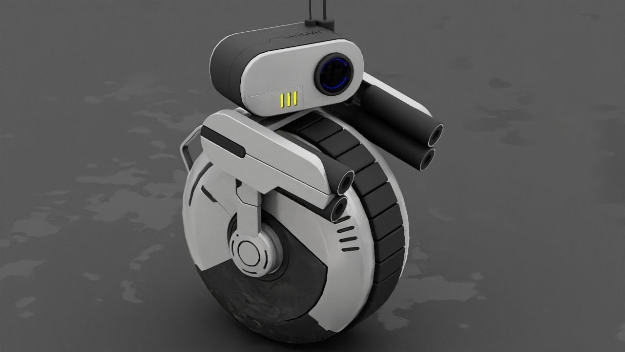 Wheel Droid rigged character 3D model rigged | CGTrader