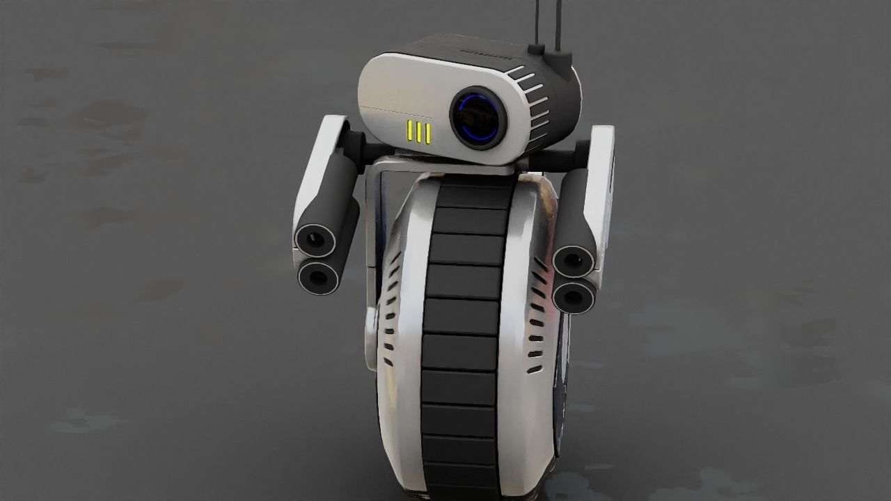 Wheel Droid rigged character 3D model rigged | CGTrader