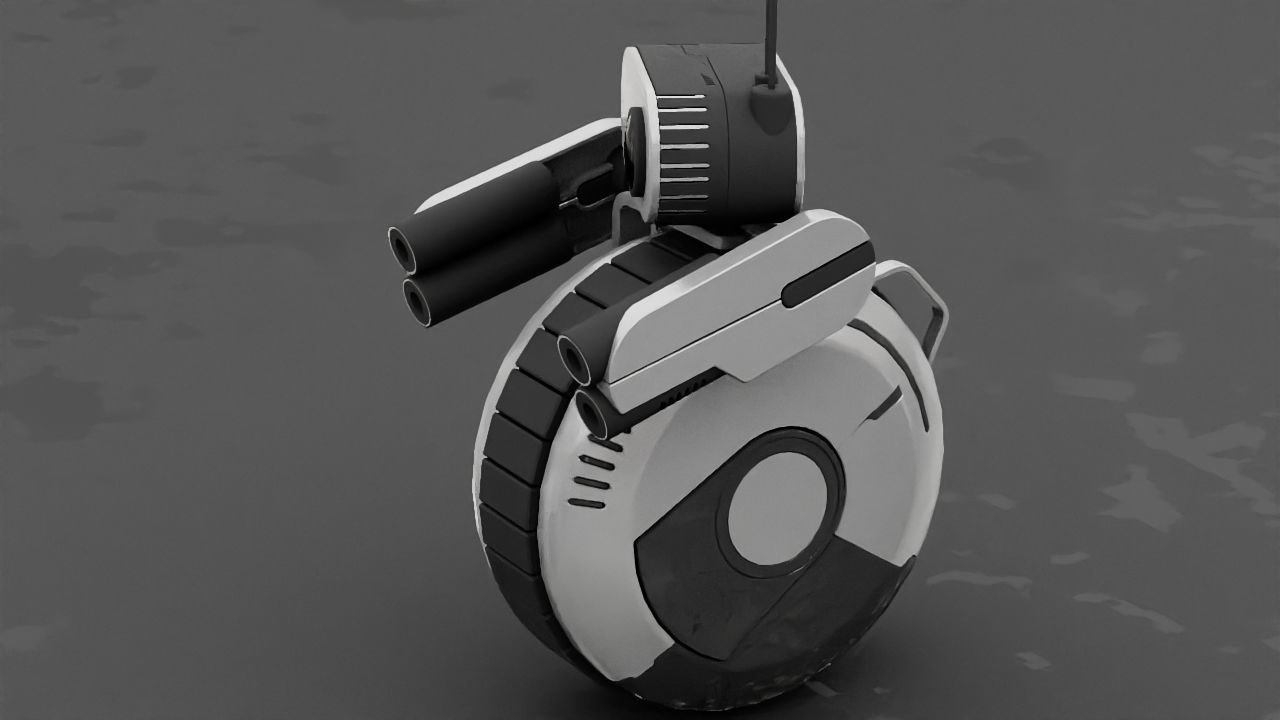 Wheel Droid rigged character 3D model rigged | CGTrader