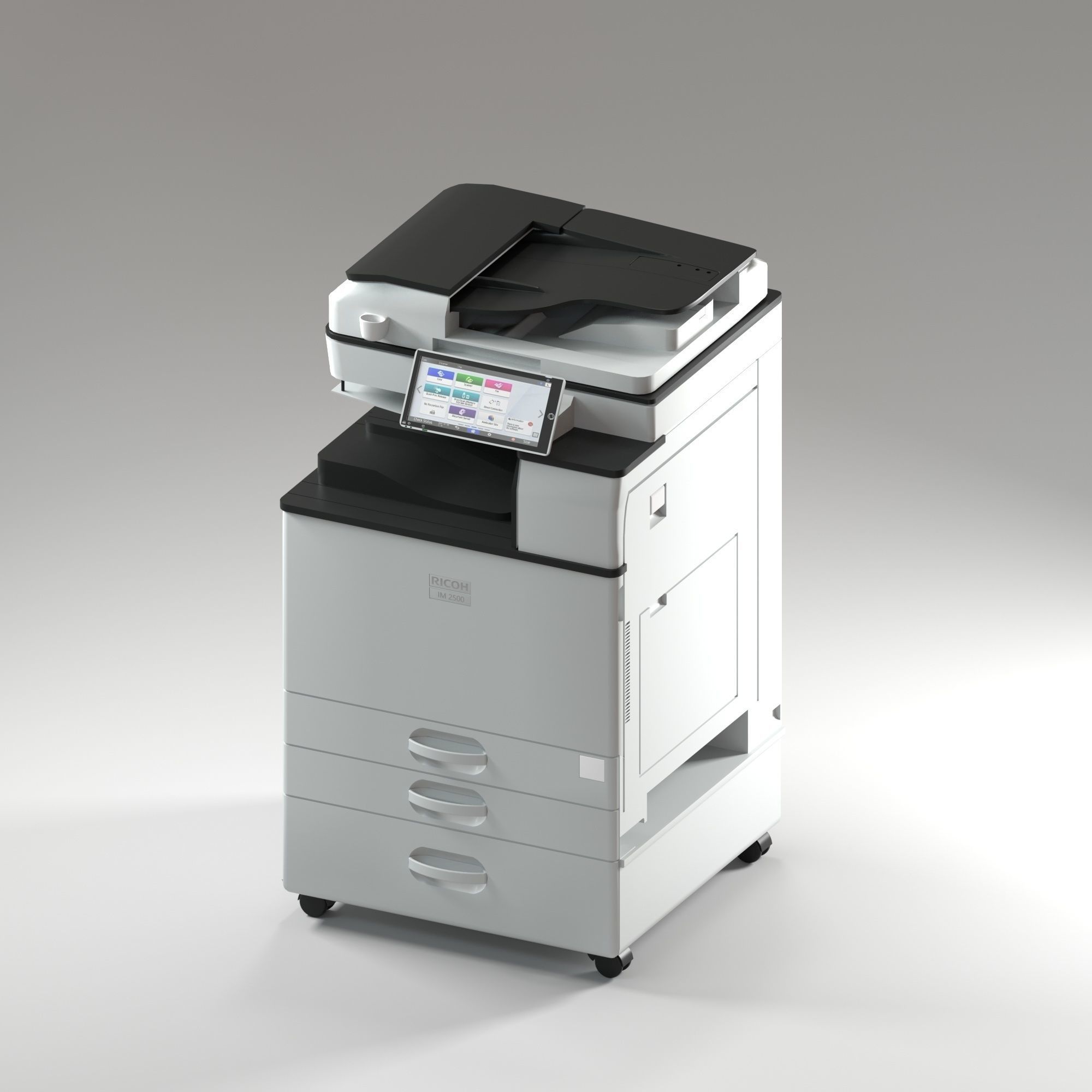 Office Printer All in One Multifunction Ricoh 3D model | CGTrader