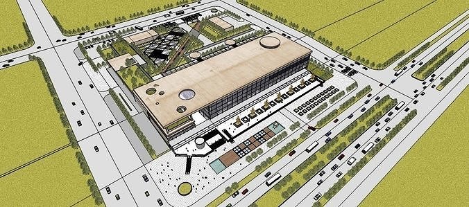 Sketchup Terminal C1 3D model | CGTrader