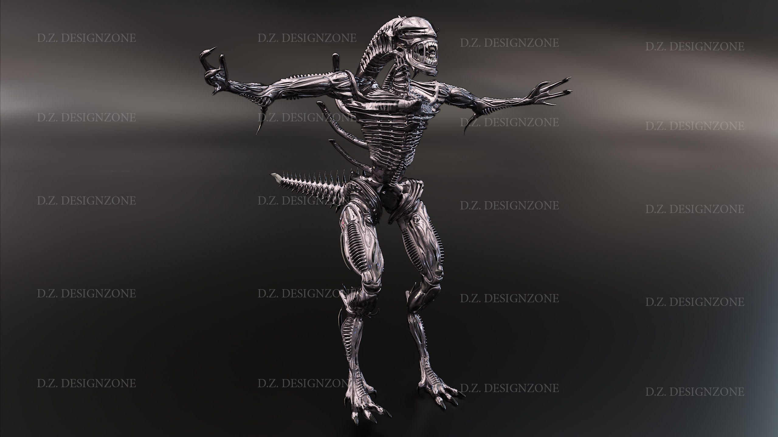 3D model Alien Xenomorph VR / AR / low-poly | CGTrader